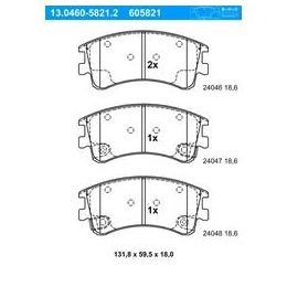 ATE Bremsbelagsatz, Scheibenbremse 13.0460-5821.2 vorne rechts links f&uuml;r MAZDA GJYG-33-28Z GJYF-33-23ZC GJYF-33-23ZD