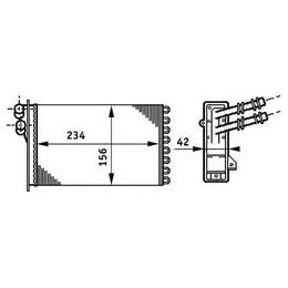 Mahle W&auml;rmetauscher, Innenraumheizung AH 72 000S mit Anbaumaterial f&uuml;r SKODA VW SEAT CUPRA AUDI 1J1819031B 1J1819031