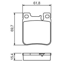 Bosch Bremsbelagsatz, Scheibenbremse 0 986 460 965 hinten rechts links f&uuml;r MERCEDES-BENZ CHRYSLER VOLVO A0024201820 0024200520 0034204820