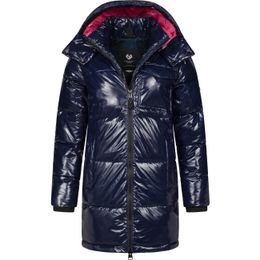 Wintermantel Ragwear "Wintermantel Roobie Long", Damen, Gr. XXL, blau (navy), Obermaterial: 100% Nylon NY. Obermaterial: Futter: 100% Polyester PES. 100% Polyester PES., M&auml;ntel Wintermantel
