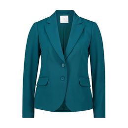 BETTY & CO Jackenblazer BETTY & CO "Klassischer Blazer mit Taschen", Damen, Gr. 38, gr&uuml;n (deep teal), Obermaterial: 59% Polyester PES. 37% Viskose CV. 4% Elasthan EL., Blazer Jackenblazer