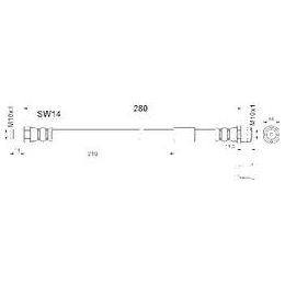 ATE Bremsschlauch 24.5123-0281.3 vorne rechts links f&uuml;r MERCEDES-BENZ 1714280035 A2104280035 A2104280535