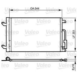 Valeo Kondensator, Klimaanlage 814198 f&uuml;r LANCIA 51702350 51708843