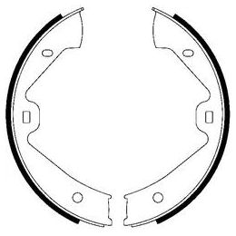 ATE Bremsbackensatz, Feststellbremse 03.0137-3019.2 hinten rechts links ohne Hebel f&uuml;r PORSCHE VAG 95835292500 7P0698525