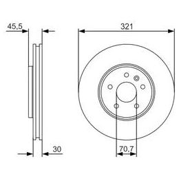 Bosch Bremsscheibe 0 986 479 667 vorne rechts links bel&uuml;ftet 321mm f&uuml;r VAUXHALL OPEL 13586854 13502826 569092