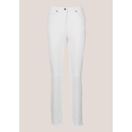 Madeleine Mode Regular-fit-Jeans MADELEINE "Denimhose Schmale Jeans im Five-Pocket-Style", Damen, Gr. 48, N + K Gr, wei&szlig; (wollwei&szlig;), Obermaterial: 95% Baumwolle CO. 5% Elasthan EL., Jeans Regular-fit-Jeans