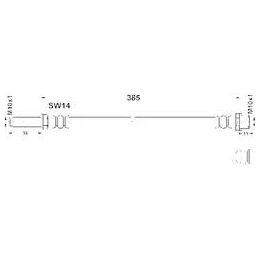 ATE Bremsschlauch 24.5137-0385.3 vorne rechts links f&uuml;r MERCEDES-BENZ VAG 9064281235 A9064281235 A9074284200