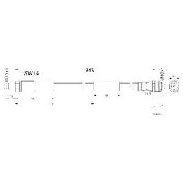 ATE Bremsschlauch 24.5123-0380.3 vorne rechts links f&uuml;r MERCEDES-BENZ A2114200848 2114200848 A2204200048