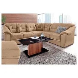 Sit & More Ecksofa SIT & MORE "Savona L-Form, B: 262 cm", braun (caf&eacute;), B:262cm H:90cm T:212cm, PRIMABELLE-Microfaser (100% Polyester);SOFTLUX/Struktur (Korpus in Kunstleder, Sitz und R&uuml;cken in Strukturstoff aus 75% Polyester und 25% Viskose);Kunstleder SOFTLUX;NaturLEDER (echtes Rindsleder), Korpus in Kunstleder SOFTLUX, Sofas, Ecksofa, optional Bettfunktion, Federkern