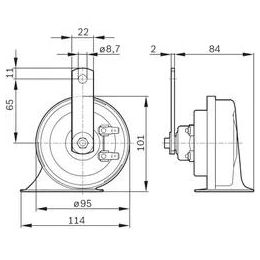 Bosch Fanfare 0 986 AH0 502 12V f&uuml;r SKODA VW SEAT AUDI MERCEDES-BENZ 0045423420 191951223 A0045423420
