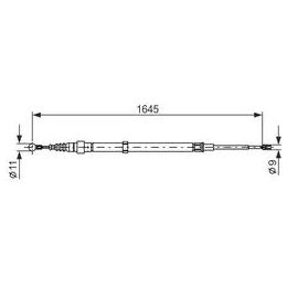 Bosch Seilzug, Feststellbremse 1 987 482 191 hinten rechts links f&uuml;r SKODA VW SEAT 6Q0609721L 6Q0609721G