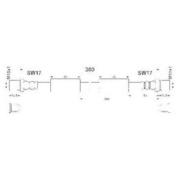 ATE Bremsschlauch 24.5224-0299.3 vorne rechts links f&uuml;r VAG 281611775B 281611775