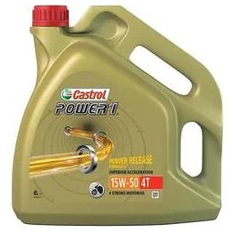Castrol POWER1 4T 15W-50 (4L) 15044F Motor&ouml;l f&uuml;r BMW MOTORCYCLES HONDA HARLEY-DAVIDSON MC TRIUMPH KAWASAKI SUZUKI KTM YAMAHA KYMCO APRILIA BUELL MZ CA