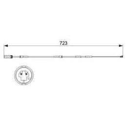 Bosch Warnkontakt, Bremsbelagverschlei&szlig; 1 987 473 514 vorne rechts links Scheibenbremse f&uuml;r BMW 34356792560