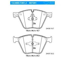 ATE Bremsbelagsatz, Scheibenbremse 13046072612 f&uuml;r BMW