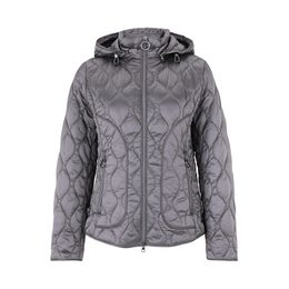 Outdoorjacke Betty Barclay "Outdoorjacke mit abnehmbarer Kapuze", Damen, Gr. 44, grau (dunkel grau), Obermaterial: 100% Polyamid PA., Jacken Outdoorjacke