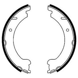 ATE Bremsbackensatz, Feststellbremse 03.0137-0260.2 hinten rechts links f&uuml;r VOLVO 3516881 274267 272288