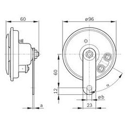 Bosch Horn 0 986 320 111 &Oslash;96mm 96mm f&uuml;r SKODA VW SEAT PEUGEOT AUDI MERCEDES-BENZ BMW NISSAN OPEL RENAULT FIAT CITRO&Euml;N FORD 6236J2 1228133 61332305910