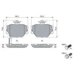 Bosch Bremsbelagsatz, Scheibenbremse 0 986 424 471 vorne rechts links f&uuml;r MERCEDES-BENZ SMART 4514210110 0001431V003 B360729