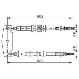 Bosch Seilzug, Feststellbremse 1 987 477 232 f&uuml;r FORD