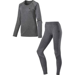 Odlo Unterw&auml;sche SET LONG PERFORMANCE in Grau | Gr.: S