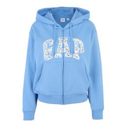 GAP Tall Sweatjacke 'HERITAGE' Damen Gr&ouml;&szlig;e L himmelblau / dunkelgrau / wei&szlig;