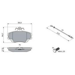 Bosch Bremsbelagsatz, Scheibenbremse 0 986 467 720 links rechts mit Zubeh&ouml;r f&uuml;r RENAULT LADA DACIA PEUGEOT CITRO&Euml;N 410602192R 7711130036 7701201775