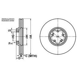 ATE Bremsscheibe 24012401681 bel&uuml;ftet 294mm 24mm f&uuml;r FORD