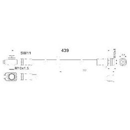 ATE Bremsschlauch 24.5143-0439.3 vorne rechts links f&uuml;r SKODA SEAT VAG 1J0611701L 1J0611701N 1J0611701
