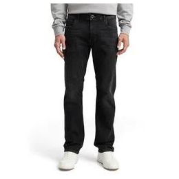 Straight-Jeans Tom Tailor, Herren, Gr. 34, L&auml;nge 30, blau (used schwarz stone schwarz denim30), Denim/Jeans, Obermaterial: 92% Baumwolle, 6% Polyester, 2% Elasthan, unifarben, straight fit kn&ouml;chellang, Jeans Straight-Jeans, im Five-Pocket Style