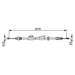 Bosch Seilzug, Feststellbremse 1 987 482 706 f&uuml;r FORD 1706434 1510211 1468846