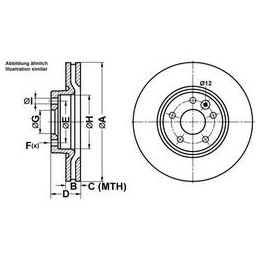 ATE Bremsscheibe PowerDisc 24.0328-0154.1 vorne rechts links bel&uuml;ftet 300mm f&uuml;r LAND ROVER FORD VOLVO 31202331 LR007055 30769056