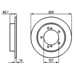 Bosch Bremsscheibe 0 986 478 539 vorne rechts links voll 290mm f&uuml;r SUZUKI OPEL 5521160A01000 55211-80A00 55211-60A01