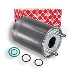 febi bilstein Kraftstofffilter 48554 mit Dichtungen 98mm f&uuml;r RENAULT SUZUKI 164006435R 164009384R 7701478821
