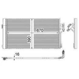 Mahle Kondensator, Klimaanlage AC 761 000S f&uuml;r MERCEDES-BENZ 6398350370 A6398350070 A6398350700
