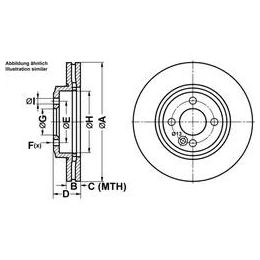 ATE Bremsscheibe PowerDisc 24.0322-0248.1 vorne rechts links bel&uuml;ftet 280mm f&uuml;r MINI 34116858651 34116774985