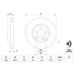 Bosch Bremsscheibe 0 986 479 C50 vorne rechts links bel&uuml;ftet 300mm f&uuml;r MERCEDES-BENZ 6394210212 A6394210312 A6364210012