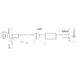 ATE Bremsschlauch 24.5123-0545.3 vorne rechts links f&uuml;r MERCEDES-BENZ A1644200448 1644200348 A1644200348