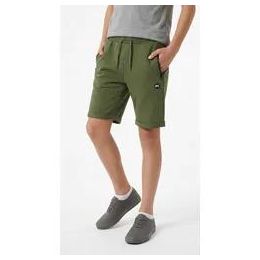 Sweatshorts name it "NKMVIMO SWE SHORTS BRU NOOS", Jungen, Gr. 110, N-Gr, gr&uuml;n (rifle gr&uuml;n), Sweatware, Obermaterial: 60% Baumwolle, 40% Polyester, unifarben, regular fit kurz, Hosen Sweatshorts, Baumwollmischung, Umschlagsaum, Rei&szlig;verschlusstaschen