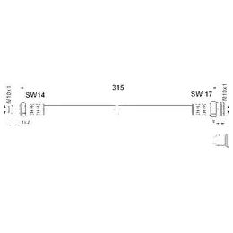 ATE Bremsschlauch 24.5112-0315.3 vorne links f&uuml;r RENAULT PEUGEOT FIAT CITRO&Euml;N SMART 7649589 481636 7569593