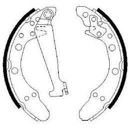 Bosch Bremsbackensatz 0 986 487 270 f&uuml;r SKODA VW SEAT CHERY AUDI VAUXHALL GEELY 007440077A A113AH3502170 6Q0698525