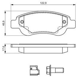 Bosch Bremsbelagsatz, Scheibenbremse 0 986 494 606 vorne rechts links f&uuml;r LEXUS PEUGEOT CITRO&Euml;N TOYOTA 04465YZZDT 425327 425328