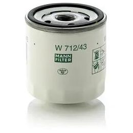 MANN-FILTER &Ouml;lfilter W 712/43 76mm f&uuml;r RENAULT PEUGEOT GENERAL MOTORS FORD USA FIAT VW (SVW) MAZDA VAG 1109A6 978M-6714-A2A 75DU6714B1