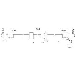 ATE Bremsschlauch 24.5113-0540.3 vorne rechts links f&uuml;r MERCEDES-BENZ 1404200048 A1404200048