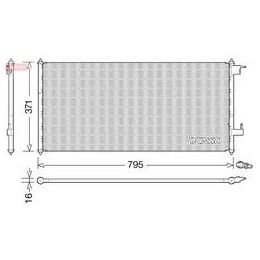 DENSO Kondensator, Klimaanlage DCN10030 795x371x16 f&uuml;r FORD 4488406 4367057