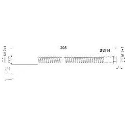 ATE Bremsschlauch 24.5111-0306.3 vorne rechts links f&uuml;r PEUGEOT 4806C1 480692