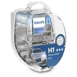 Philips H1 WhiteVision ultra (2 Stk.) 12258WVUSM Gl&uuml;hlampe, Fernscheinwerfer,Gl&uuml;hlampe, Hauptscheinwerfer,Gl&uuml;hlampe, Nebelscheinwerfer,Gl&uuml;hlampe, Abbi