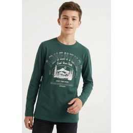 name it Jungen Langarmshirt "NKMVUX 2P LS TOP", grau, Gr. 122, bedruckt, Jersey, Obermaterial: 95% Baumwolle, 5% Elasthan, Shirts, Baumwollmischung,