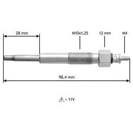 Valeo Gl&uuml;hkerze 345155 11V f&uuml;r TOYOTA DAIHATSU HONDA 1985087702000 31812ZG50030 19850-64031B
