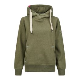 SALZHAUT Damen Kapuzenpullover "Hoodie S&Uuml;NN", gr&uuml;n, Gr. M, Obermaterial: 55% Baumwolle CO. 45% Polyester PES., Pullover